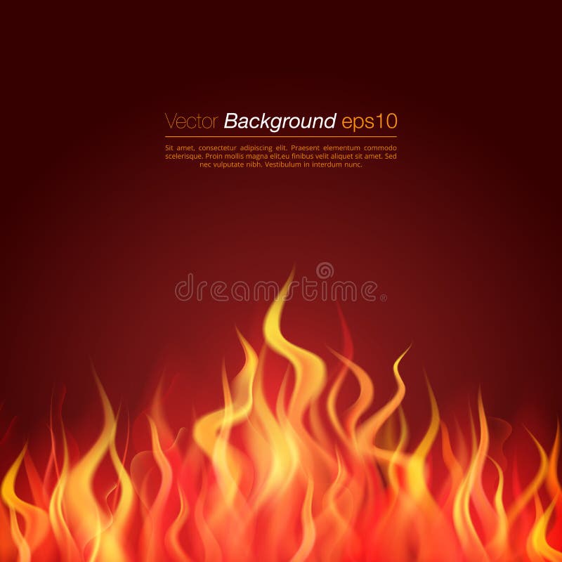 Red Burning Fire Flame Logo Set Design Vector Template Stock Vector ...