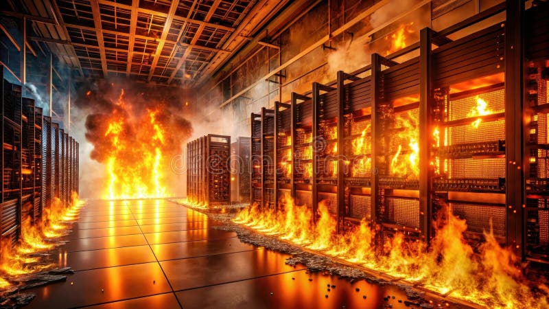 Server Room Fire Stock Illustrations – 282 Server Room Fire Stock ...