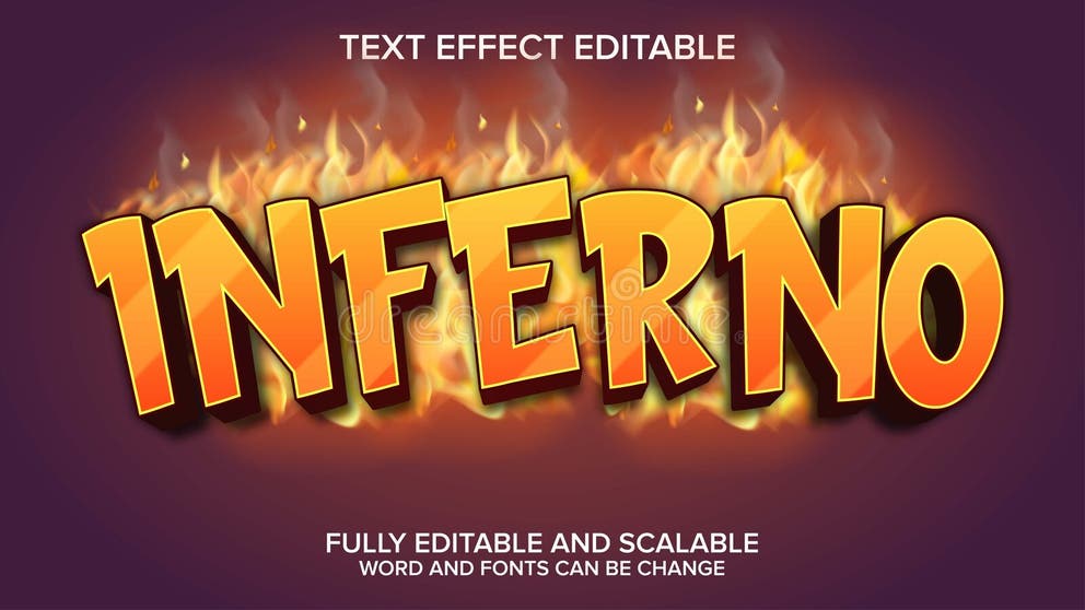 Inferno Text Effect Vector Stock Illustrations – 242 Inferno Text ...
