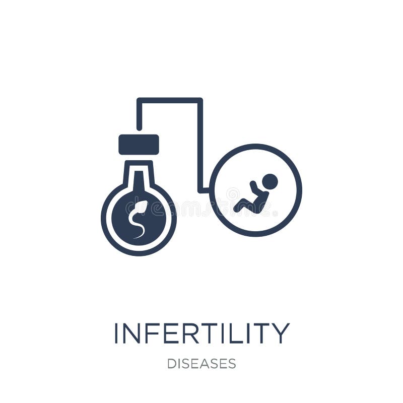 Infertility Icon. Trendy Flat Vector Infertility Icon on White B Stock ...