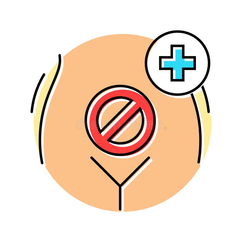 Infertility Treatment Gynecologist Color Icon Vector Illustration Stock