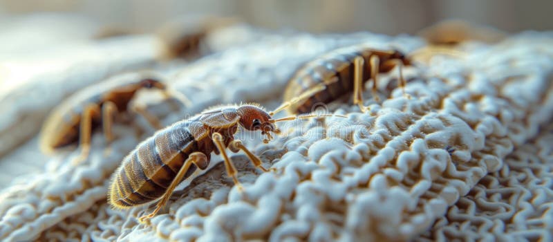 Infestation of Bed Bugs on a Bed Stock Photo - Image of multiply ...