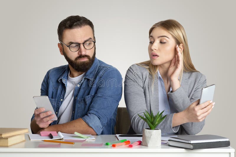 Infidelity, Distrust At Work And Problems With Colleagues Stock Image ...