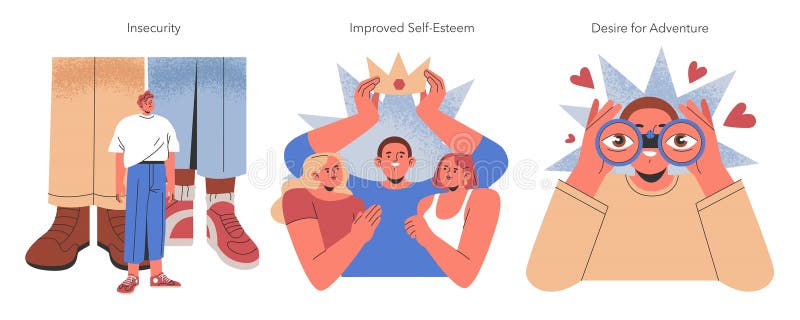 Reasons for Men Cheating. Flat Stock Vector - Illustration of ...