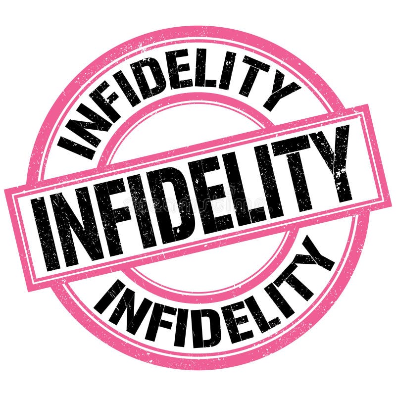INFIDELITY Text on Pink-black Round Stamp Sign Stock Illustration ...