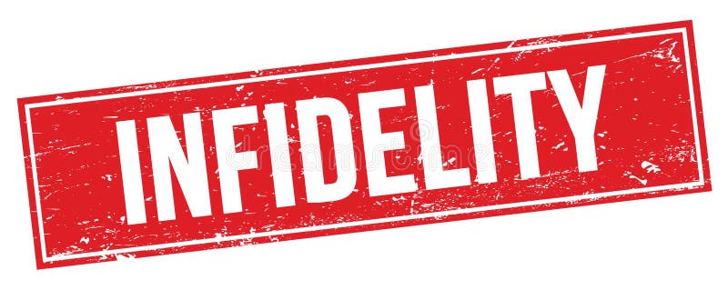 INFIDELITY Text on Red Grungy Rectangle Stamp Stock Illustration ...