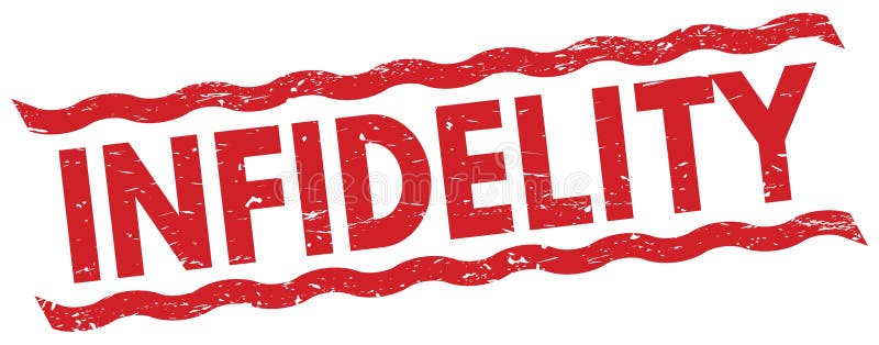 INFIDELITY Text on Red Lines Stamp Sign Stock Illustration ...