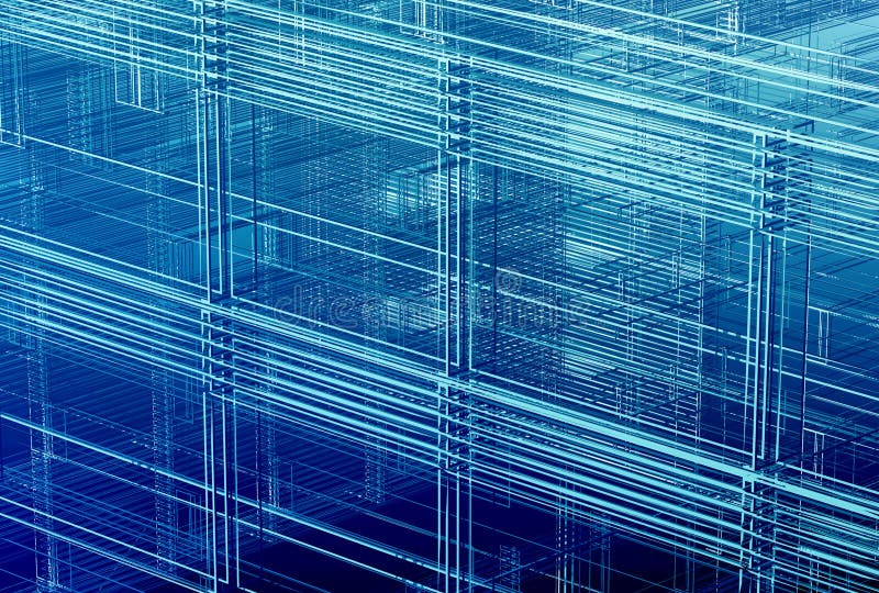 Infinite 3d Wire Construction Stock Illustration - Illustration of mesh ...