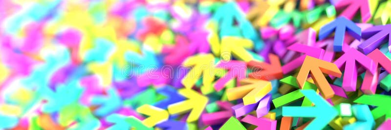 Infinite Arrow Signs, 3d Rendering Stock Illustration - Illustration of ...