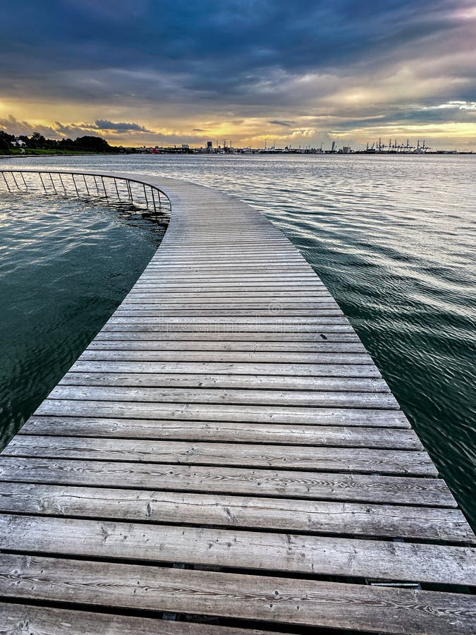 The infinite bridge stock image. Image of denmark, nature - 318030281