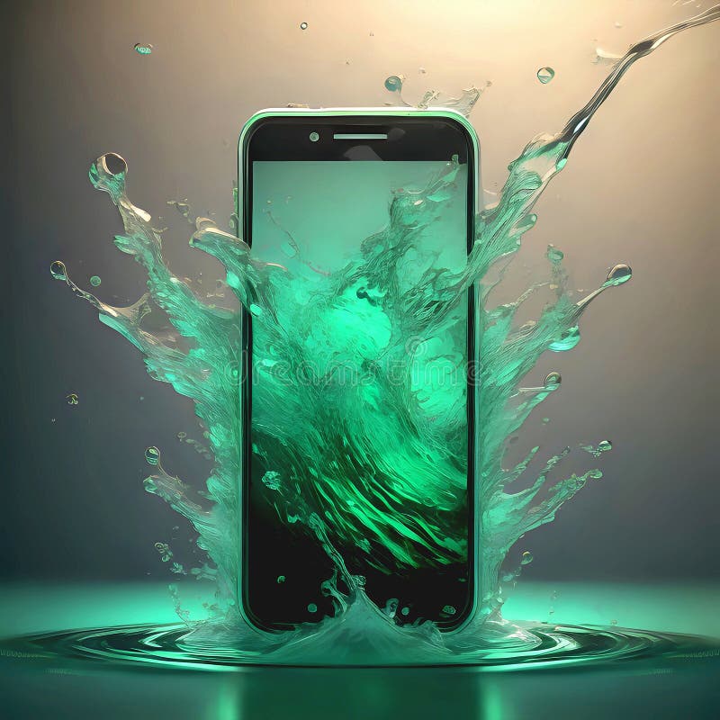 Infinite cellphone splash stock illustration. Illustration of ...
