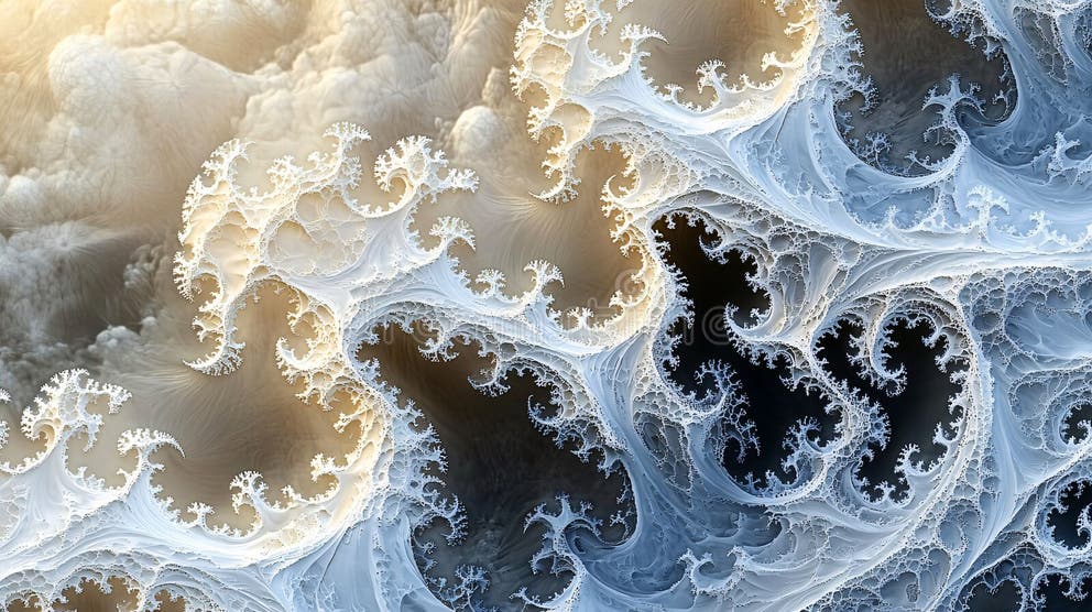 Infinite Complexity in Abstract White Futuristic Fractal Patterns ...