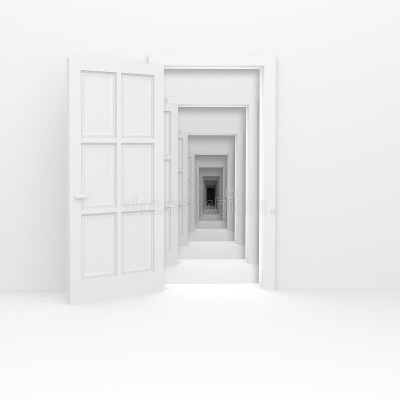 Endless Doors stock illustration. Illustration of path - 681957