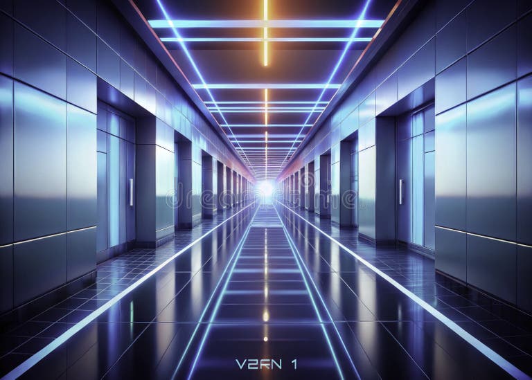 Infinite Corridor a Digital Exploration of Futuristic Architecture and ...