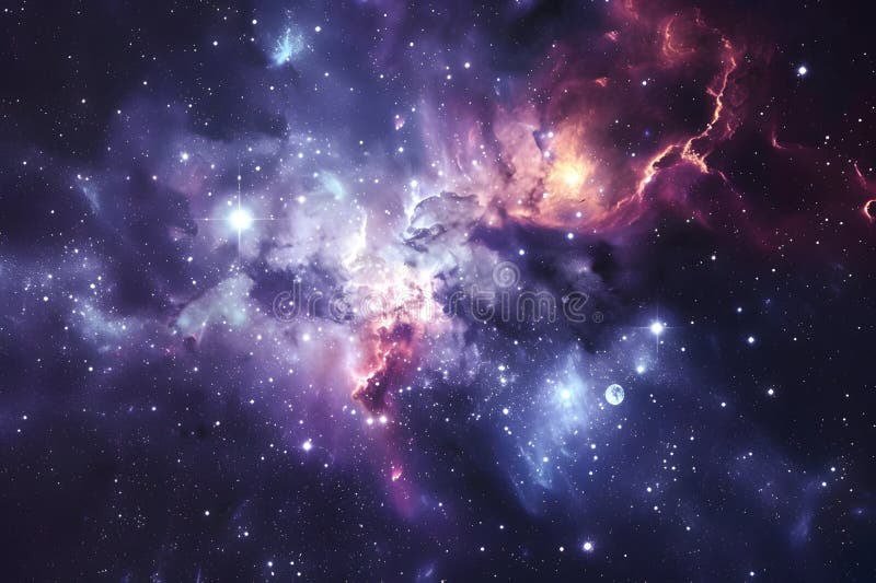 Infinite Cosmic Serenity Amidst the Celestial Dance. Expansive Universe ...