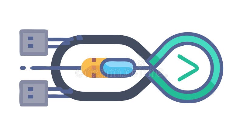Infinite Data Flow Icon, Secure Connectivity, Continuous Information, Vector Design Generative ...