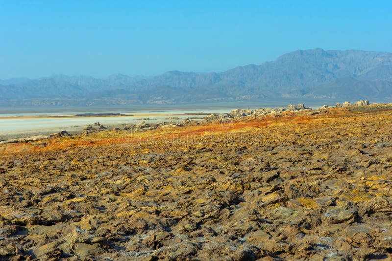 Infinite Depression of Danakil Desert, Ethiopia Stock Photo - Image of ...