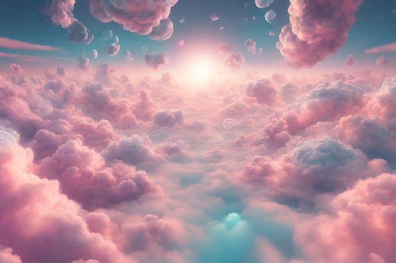 Infinite Dream World Pastel Clouds High Definition Render Multiverse ...
