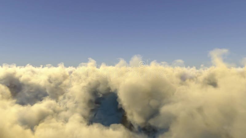 Infinite Fly Above the Cinematic Dawn Clouds Sunrise Background ...