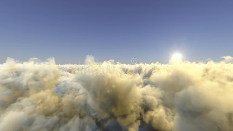 Infinite Fly through the Cinematic Dawn Clouds Sunrise Background Seamless Loop V01 Stock ...