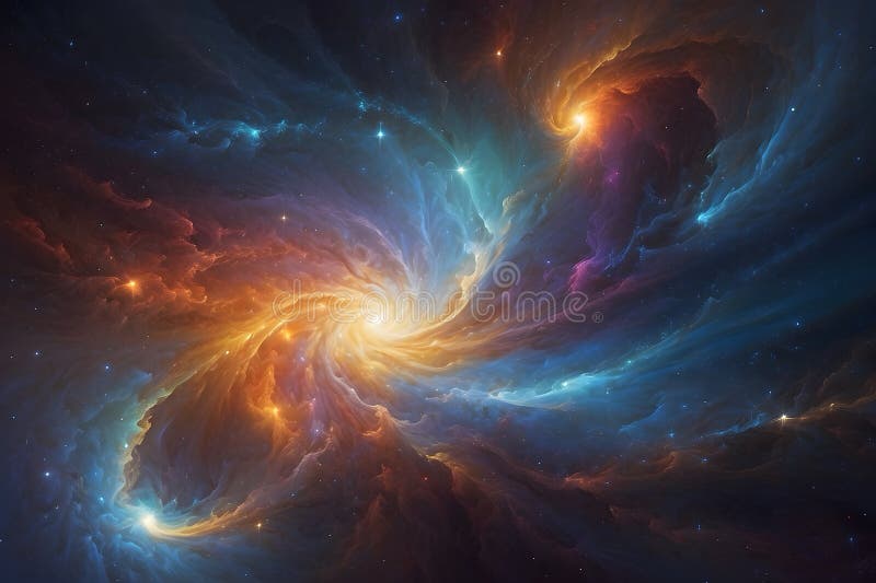 Infinite Galaxies with Nebulae As an Abstract Art Stock Image - Image ...
