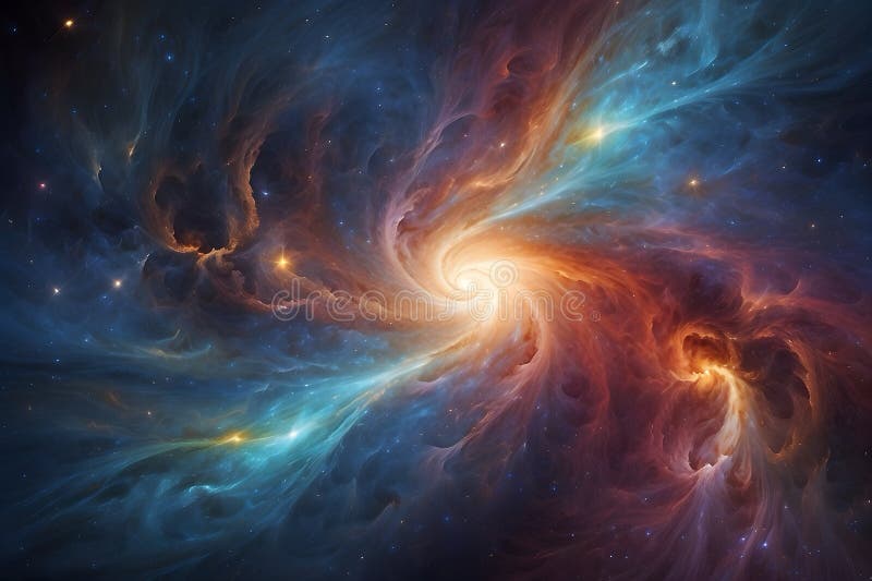 Infinite Galaxies with Nebulae As an Abstract Art Stock Image - Image ...