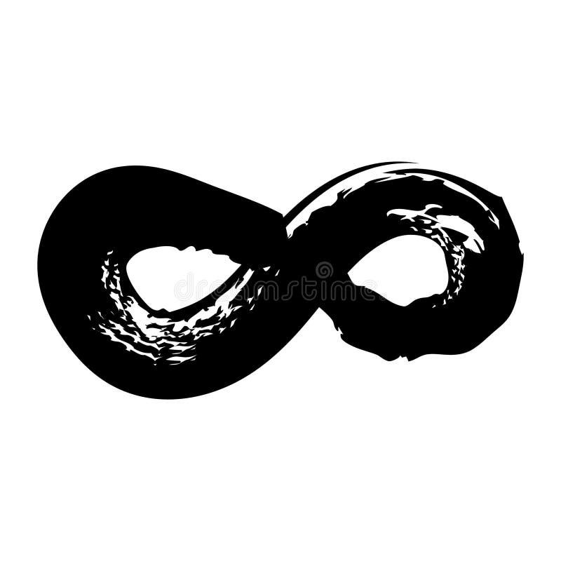 Infinite Geometric Shape Brush Doodle Stock Illustration - Illustration ...