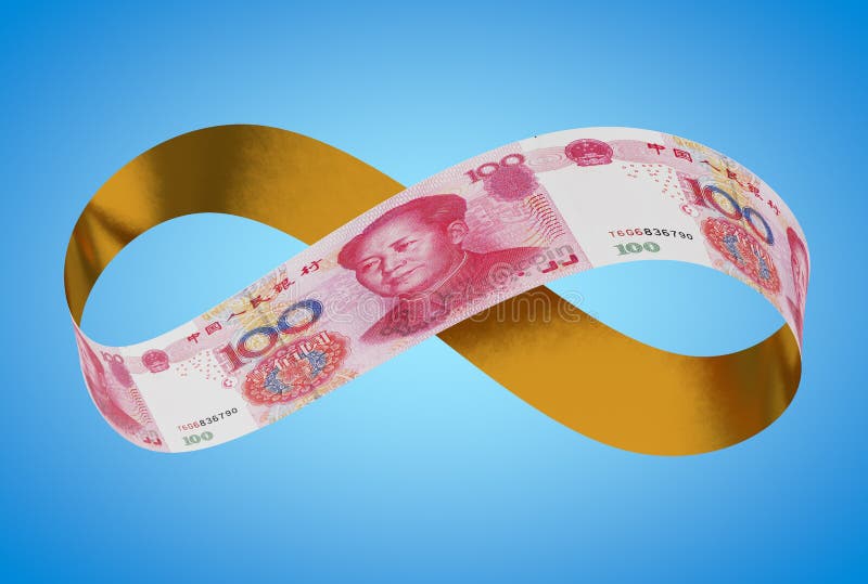 Infinite golden yuan stock illustration. Illustration of business ...