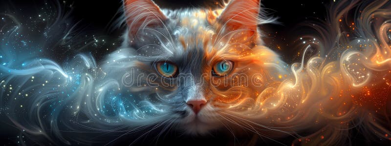 Infinite Grace of the Fractal Cat: a Mesmerizing Blend of Elegance and ...