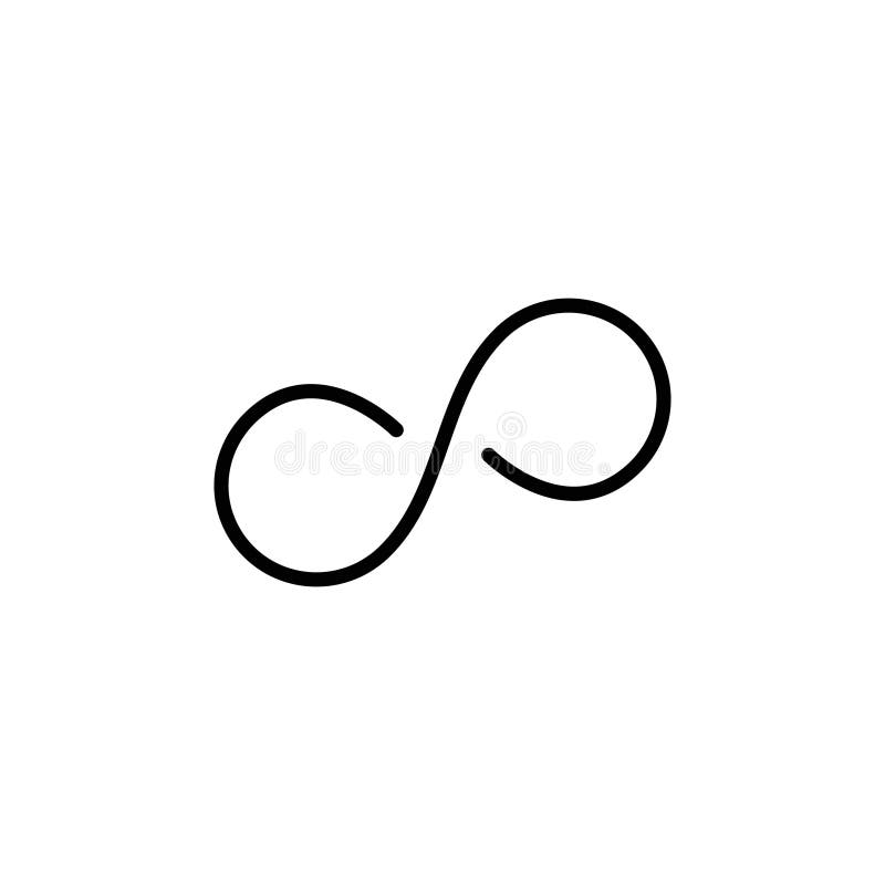 Infinite Icon Thin Line Flat Illustration Stock Illustration ...