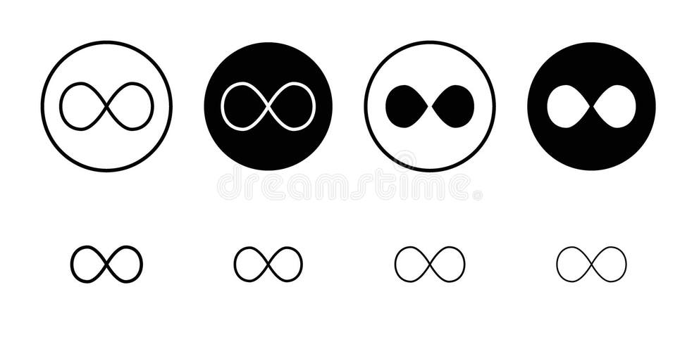 Infinite Icon Outline Vector for Web Ui Stock Vector - Illustration of ...