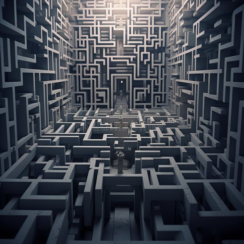 Infinite Labyrinth stock image. Image of wonder, curiosity - 292596843
