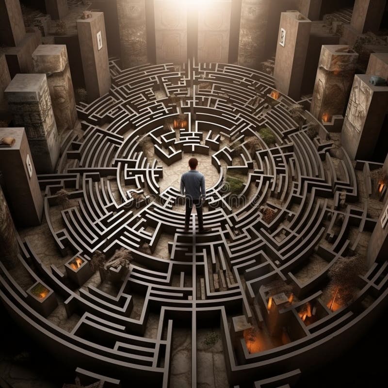 Infinite Labyrinth stock illustration. Illustration of create - 292635403