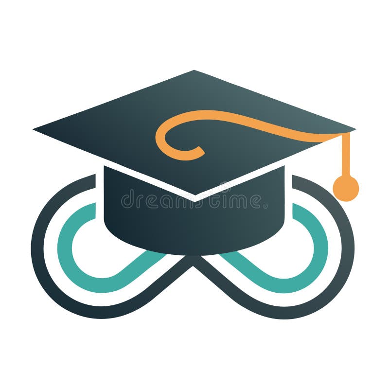 Infinite Learning: Graduation Cap Symbolizing Lifelong Education and ...