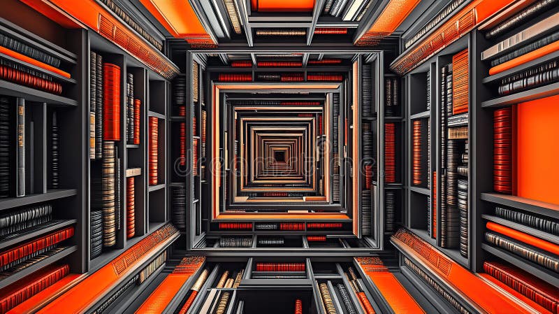 Infinite Library Bookshelf Corridor, Abstract, Knowledge, Education ...