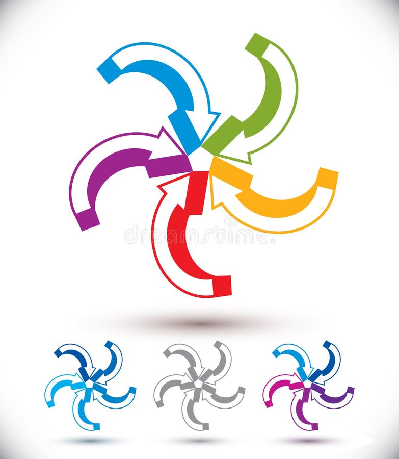 Infinite Loop Arrows Abstract Symbol, Graphic Design Stock Illustration ...