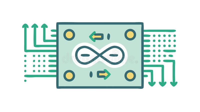 Infinite Loop Circuit Board Data Flow Vector, Vector Design Generative AI Stock Vector ...