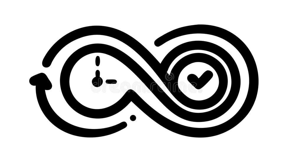 Infinite Loop Cycle, Continuous Process Perpetual Motion. Vector Design ...