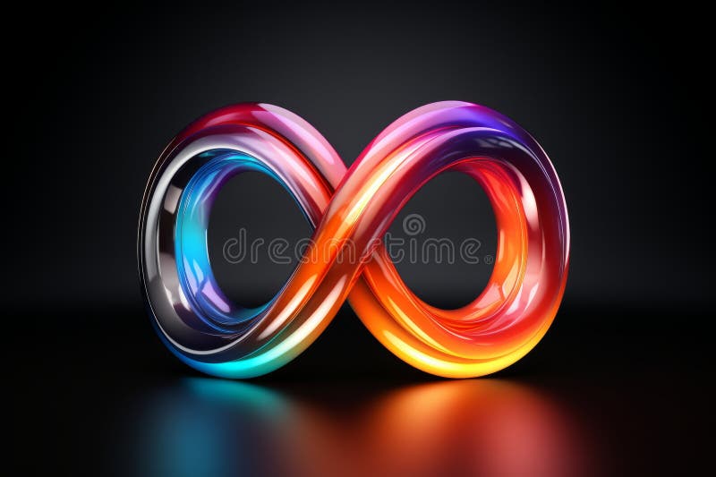AI Illustration of an Infinite Symbol Illuminated in a Golden Hue ...