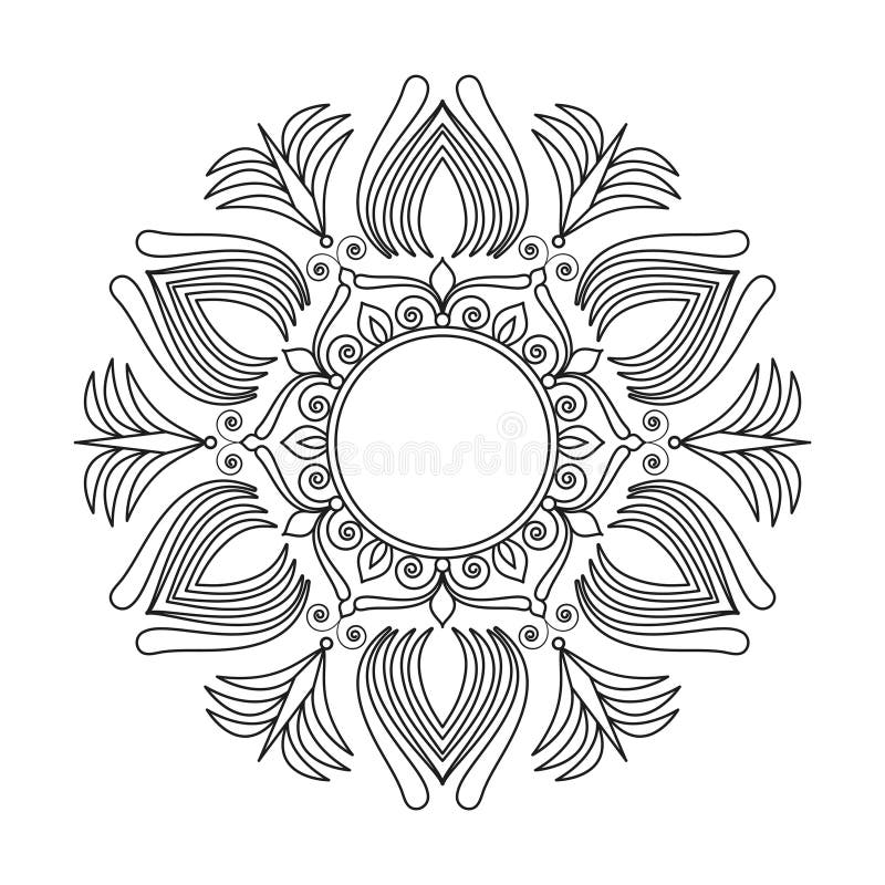 Infinite Loop Mandala Art Coloring Book Page Stock Vector ...