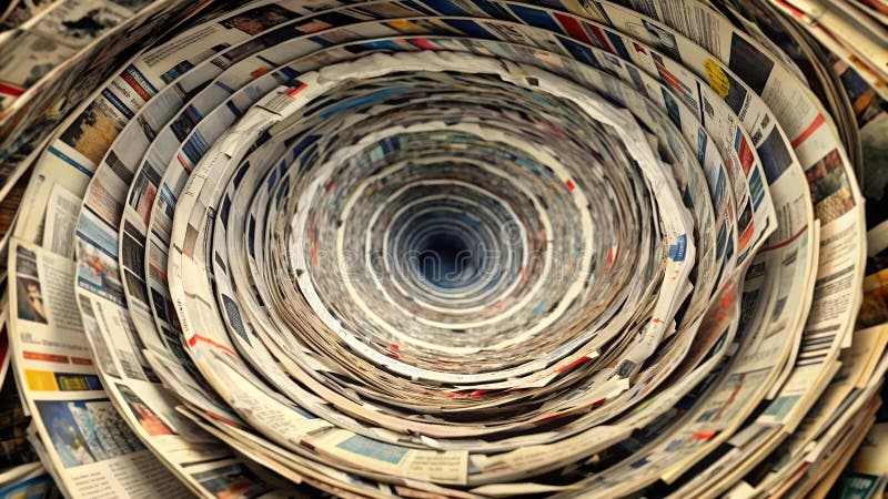 The Infinite Loop of News Generative AI Stock Illustration ...