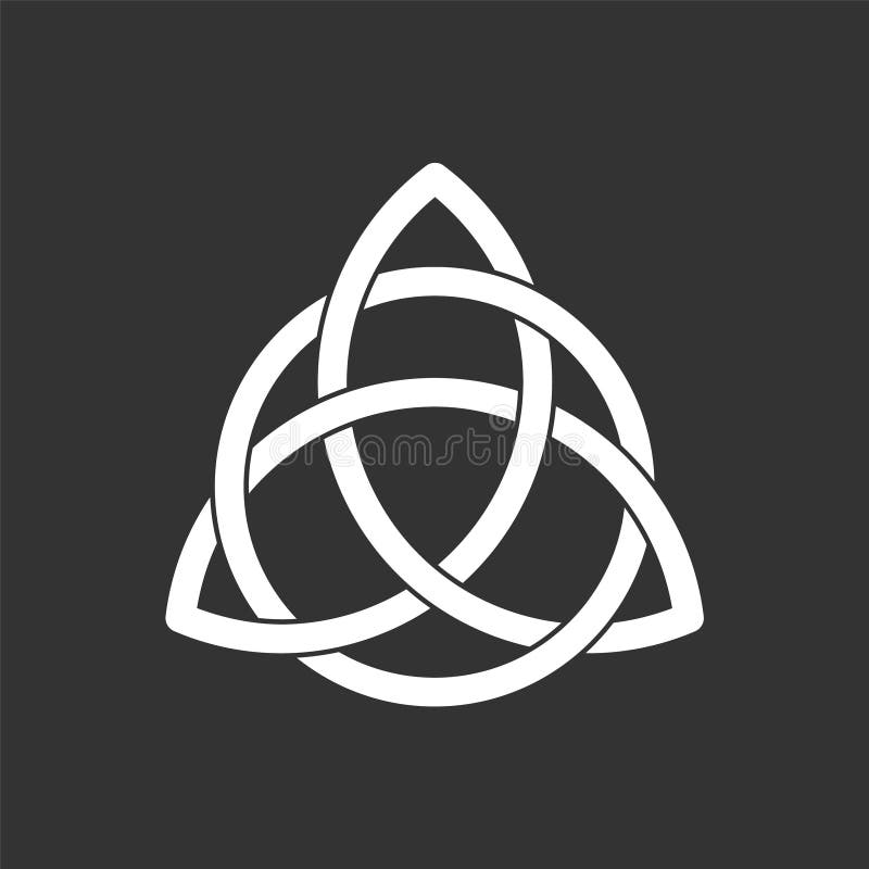 Triquetra Symbol Interlaced with Circle. Celtic Trinity Knot. Ancient ...