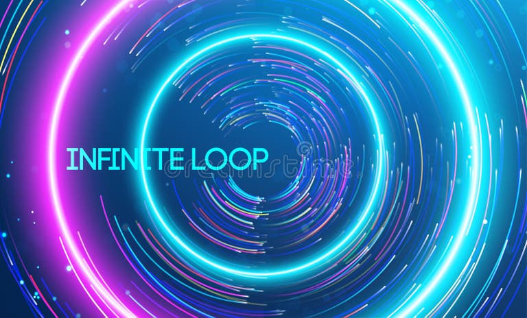 Infinite Loop of Vibrant Light Trails Showcasing the Concept of Endless ...
