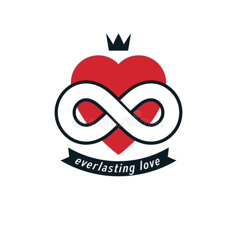 Infinite Love Symbol. Endless Symbol. Two Hearts. Vector Illustration ...