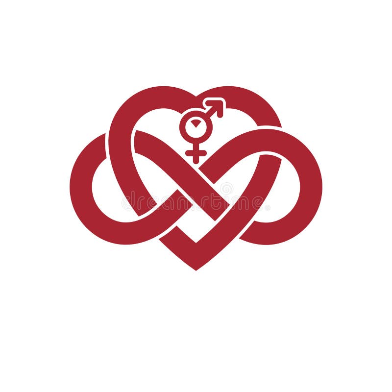 Infinite Love Concept, Vector Symbol Created with Infinity Loop Stock ...