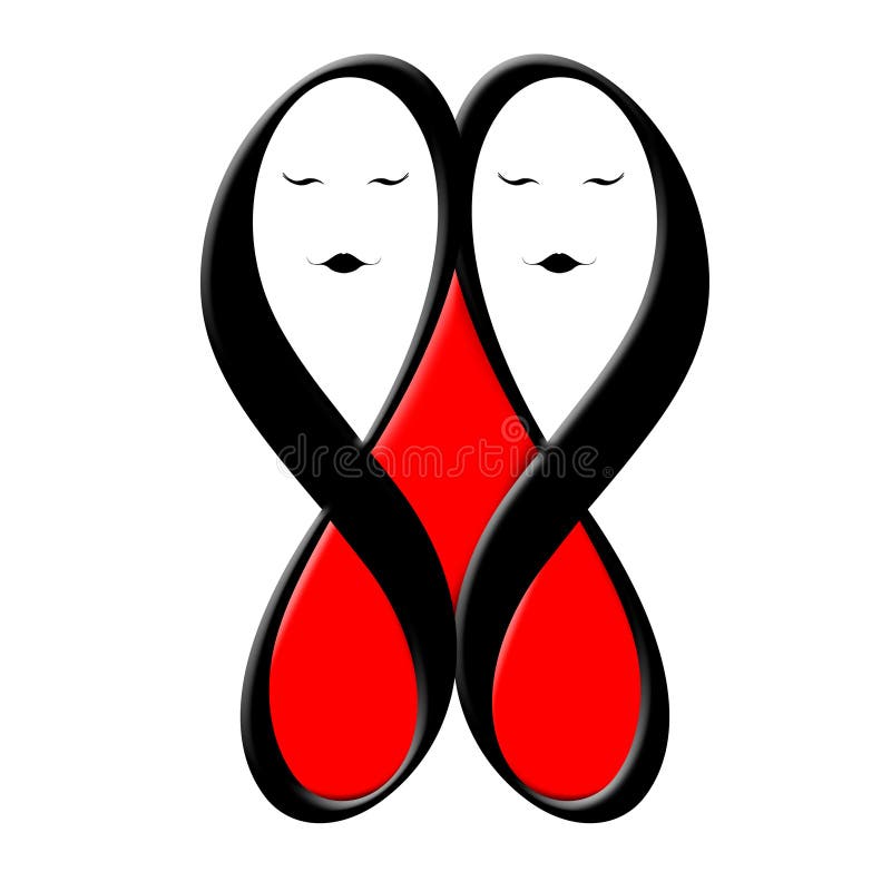 Infinite Love Sisters stock illustration. Illustration of white - 14846306