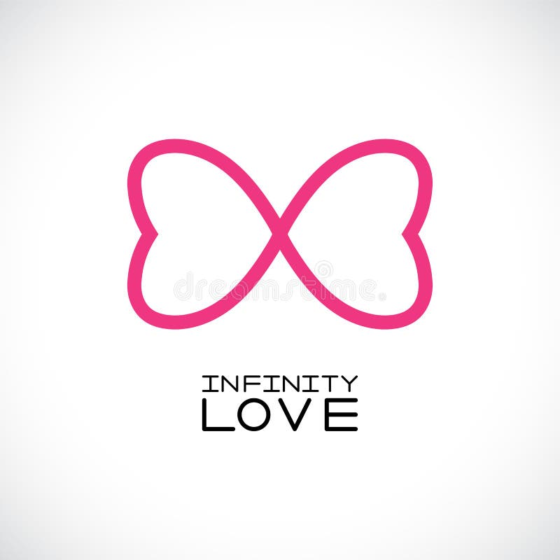 Infinite Love Symbol. Endless Symbol. Two Hearts Stock Vector ...