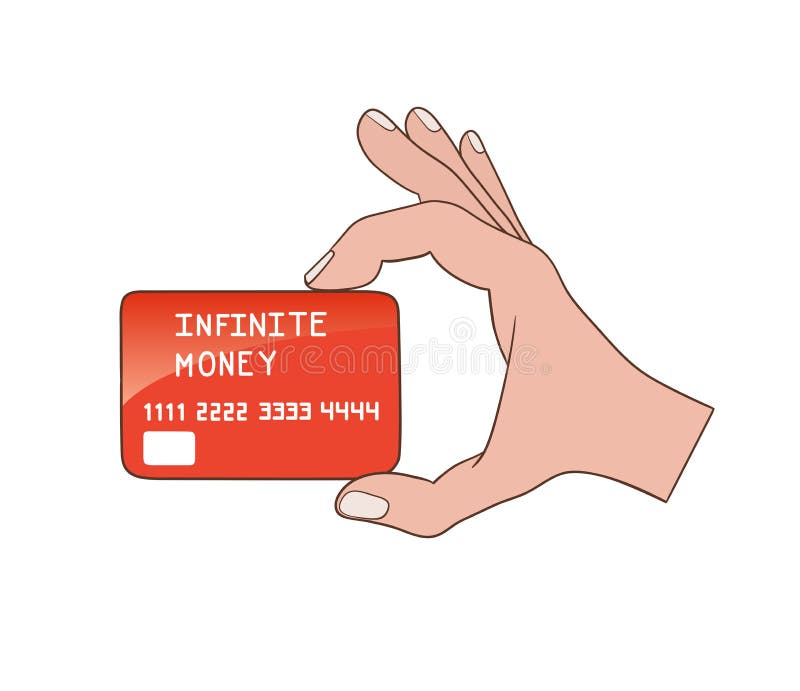 Infinite money card stock vector. Illustration of electronics - 46288885
