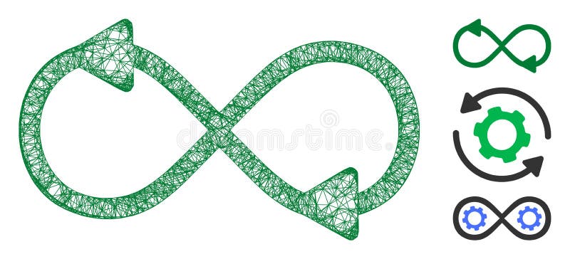 Infinite Motion Polygonal Web Vector Mesh Illustration Stock ...