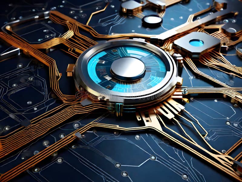 Infinite Nodes: Abstract Future Tech Business Matrix Stock Illustration ...